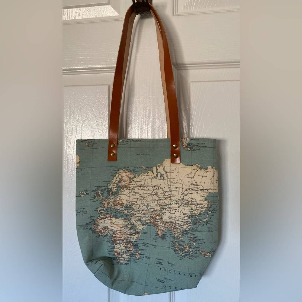 World Map Tote, Mini - Gem
